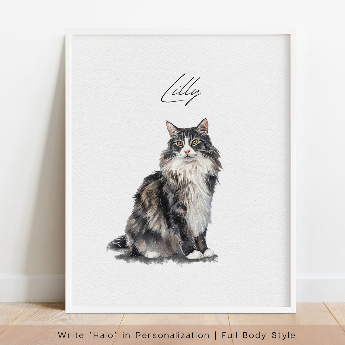 Custom Watercolor Cat Portraits Portraits Personalized Digital Dog ...