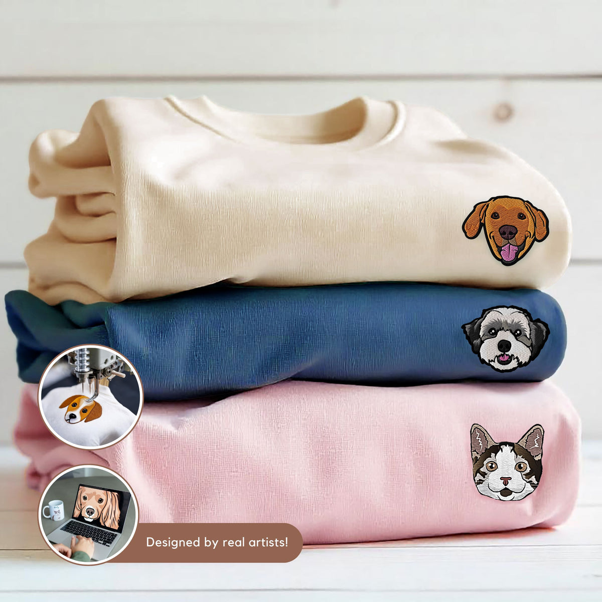 Custom Embroidered Embroidery Pet Hoodie Personalized Dog Sweater – Mod ...