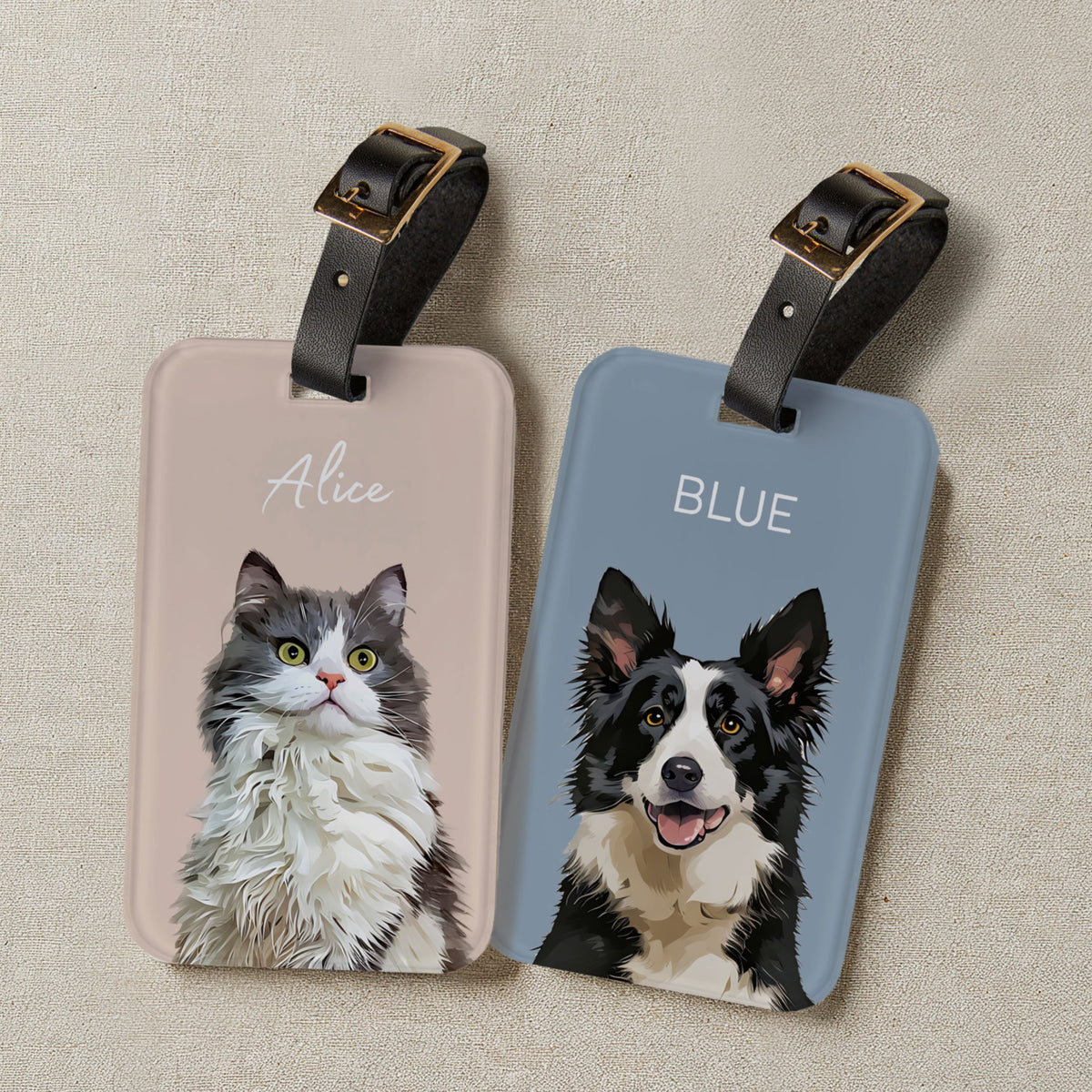 Custom Pet Luggage Tag Personalized Dog Bag Tag Cat Suitcase Tags – Mod ...