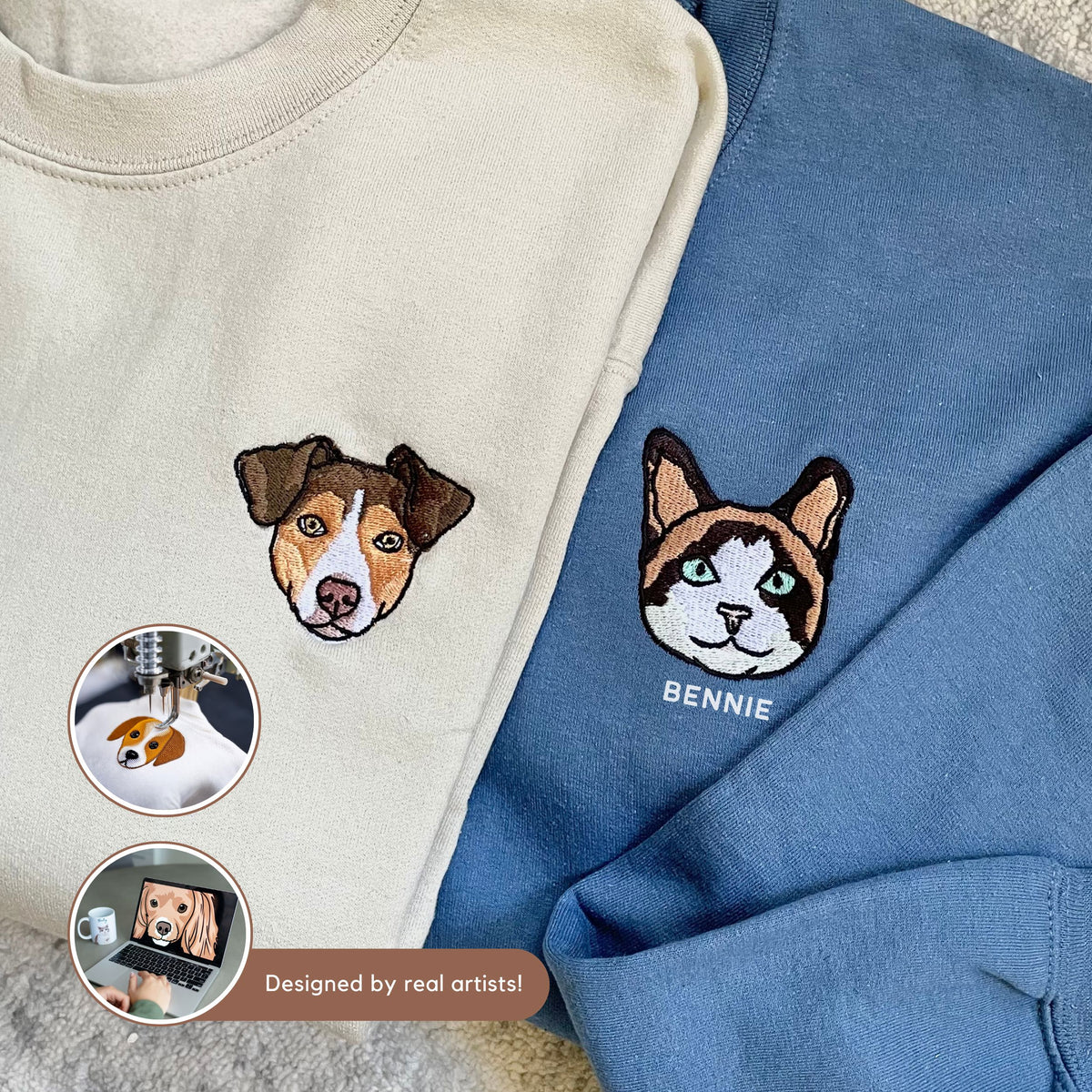Custom Embroidered Embroidery Pet Sweater Personalized Dog Sweater ...